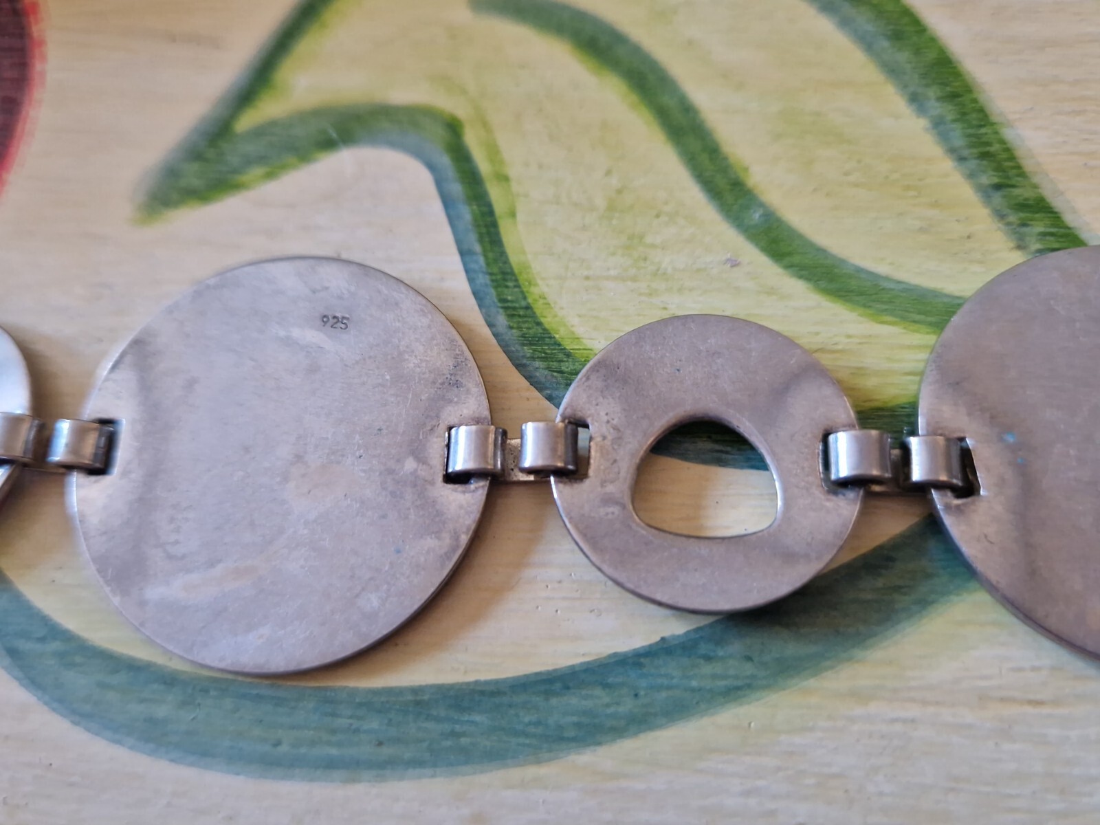 Sterling Silver 925 Mayan Aztec Sundial Calendar Panel Bracelet, 39.62g ...