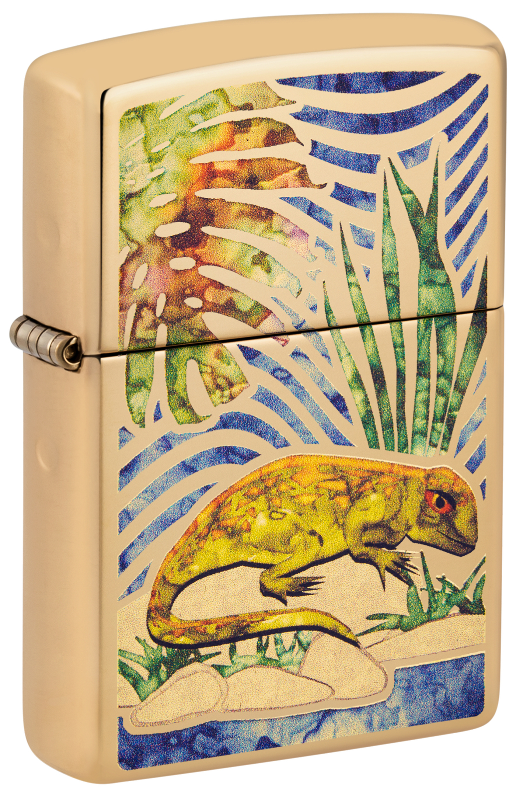Zippo Lizard Fusion High Polish Brass Windproof Pocket Lighter, 254B ...