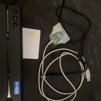 Deftun MSR605X Magnetic Stripe Card Reader Writer Encoder. With Omnikey ...