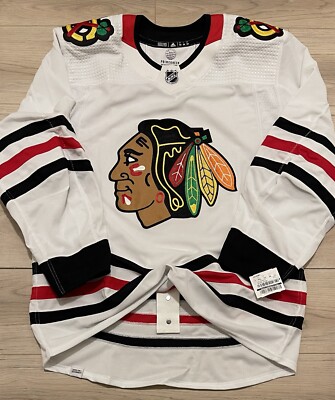 NEW Adidas MiC Chicago Blackhawks Team Issue Authentic White Road ...