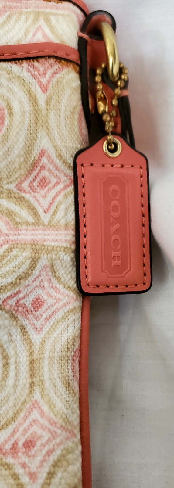 Coach Pink Coral Signature Canvas Crossbody Messeng… - Gem