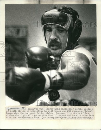 1983 Press Photo Boxer Gerrie Coetzee of South Africa to Face Michael ...