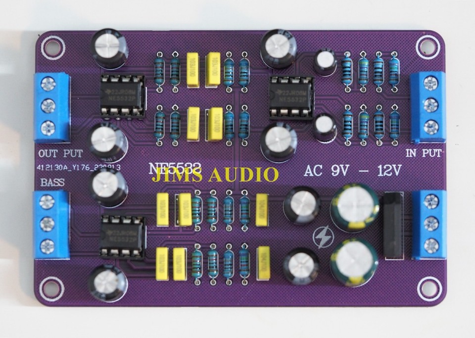 Linkwitz-Riley 12dB/Oct 2 ways electronic crossover board crossed at 1 ...