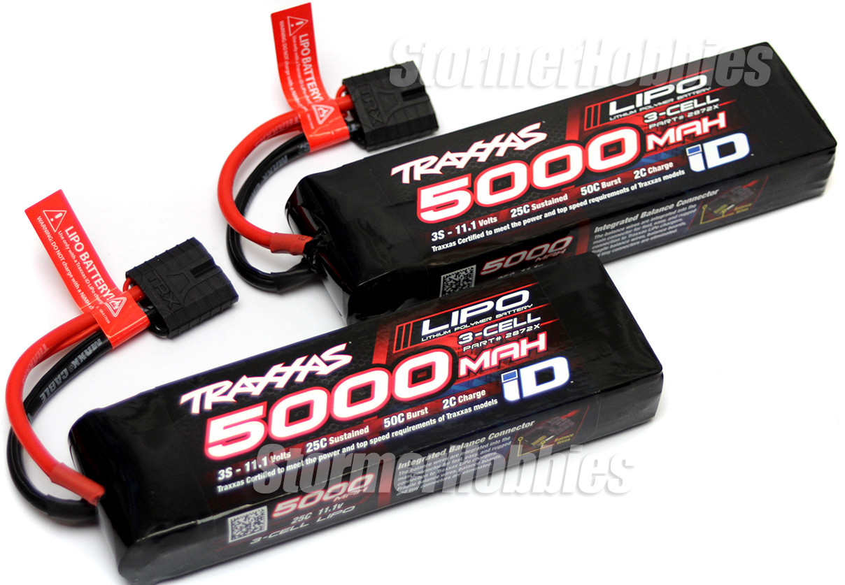 2 NEWEST VERSION Traxxas 5000mAh LiPo 11.1V 3-cell 25C Batteries ...