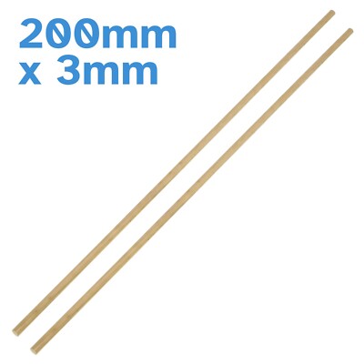2pcs 3mm x 200mm Solid Brass Rod Knife Handle Mosaic Blade Rivet Steel ...