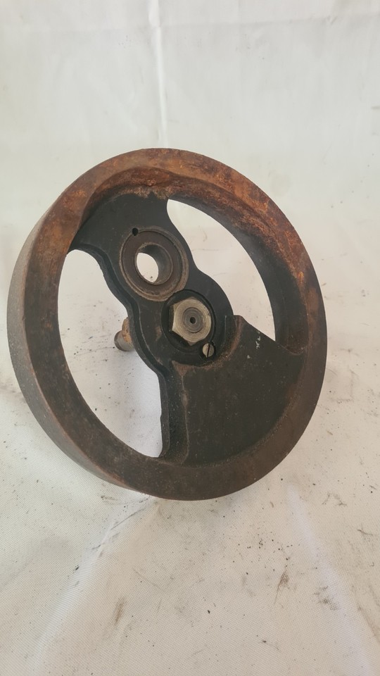 Vintage Engine Flywheel / Pulley with Shaft – Early American Motorcycle | eBay Australia