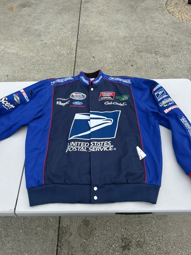 NASCAR Vintage United States Postal Service Racing Jacket Size XL USPS ...