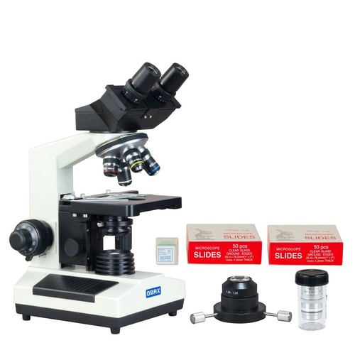 40X-2000X Darkfield & Brightfield Biological Compound Microscope+Slides ...