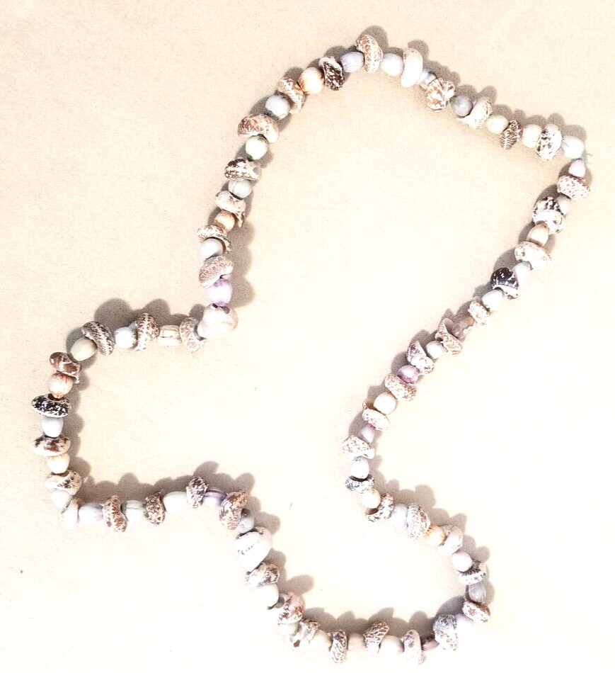 Vintage Antique Iridescent Trochus Shell Necklace Oce… - Gem