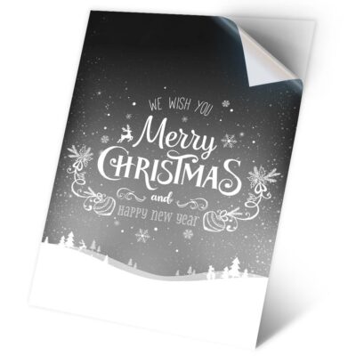 1 x Vinyl Sticker A2 - BW - Merry Christmas Magical Festive #42138 | eBay