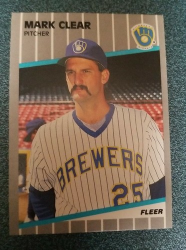 1989 Fleer Milwaukee Brewers Baseball Card #182 Mark Clear | eBay