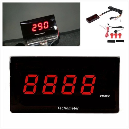 Universal Motorcycle Scooter Digital Tachometer Meter Gauge 0~20000 RPM ...