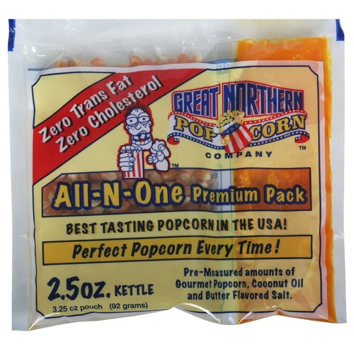 Great Northern Popcorn Bulk Case (80) 2.5 Ounce Popcorn Portion Packs 2 ...