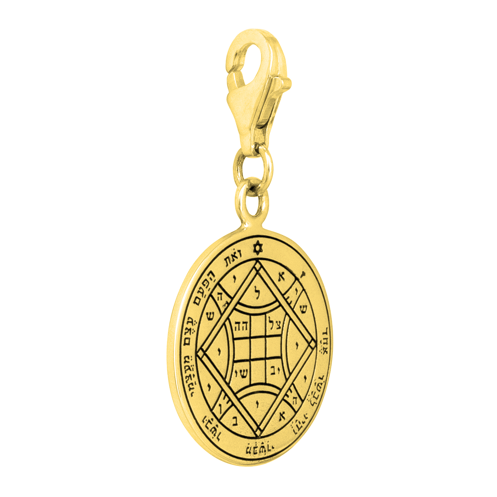 Pendant Love Seal King Solomon Medallion Amulet Talisman Gold Plate 18K ...