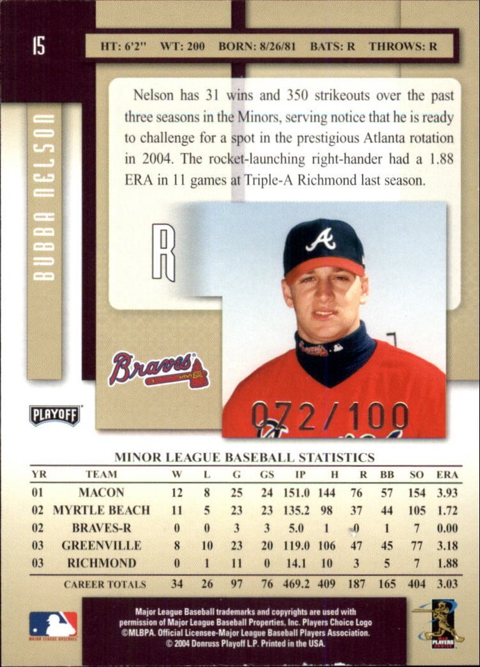 2004 Playoff Prestige Xtra Bases Purple Autograph Baseball Card #15 ...