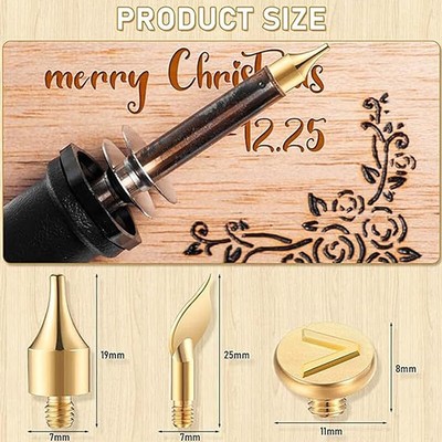 Wood Burning Tool Pen With Burning Tips Kit 26English Letters Carving ...