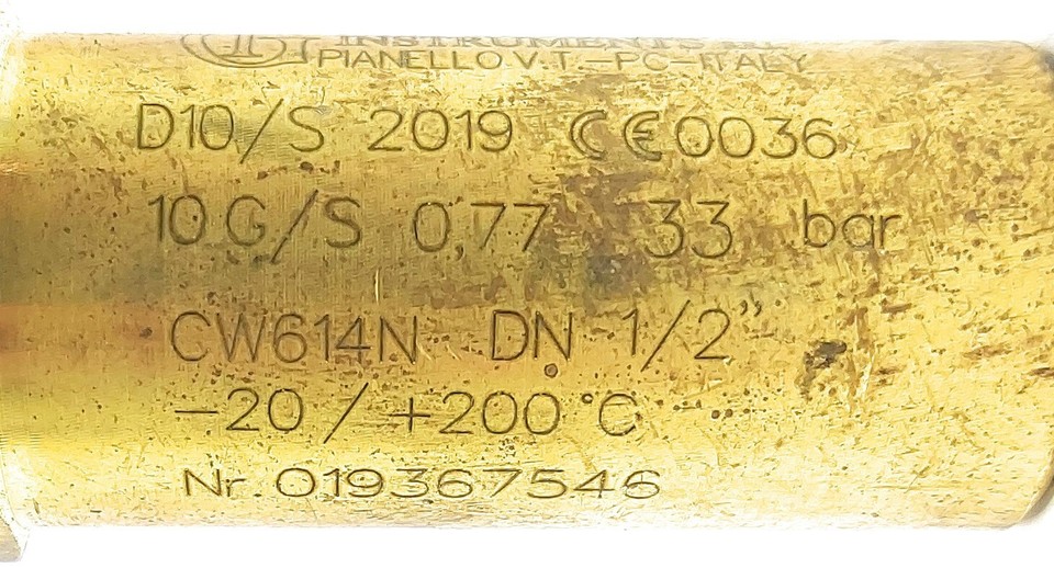 Gnuova General Instruments CW614N-DN 1/2 Safety Valve | eBay