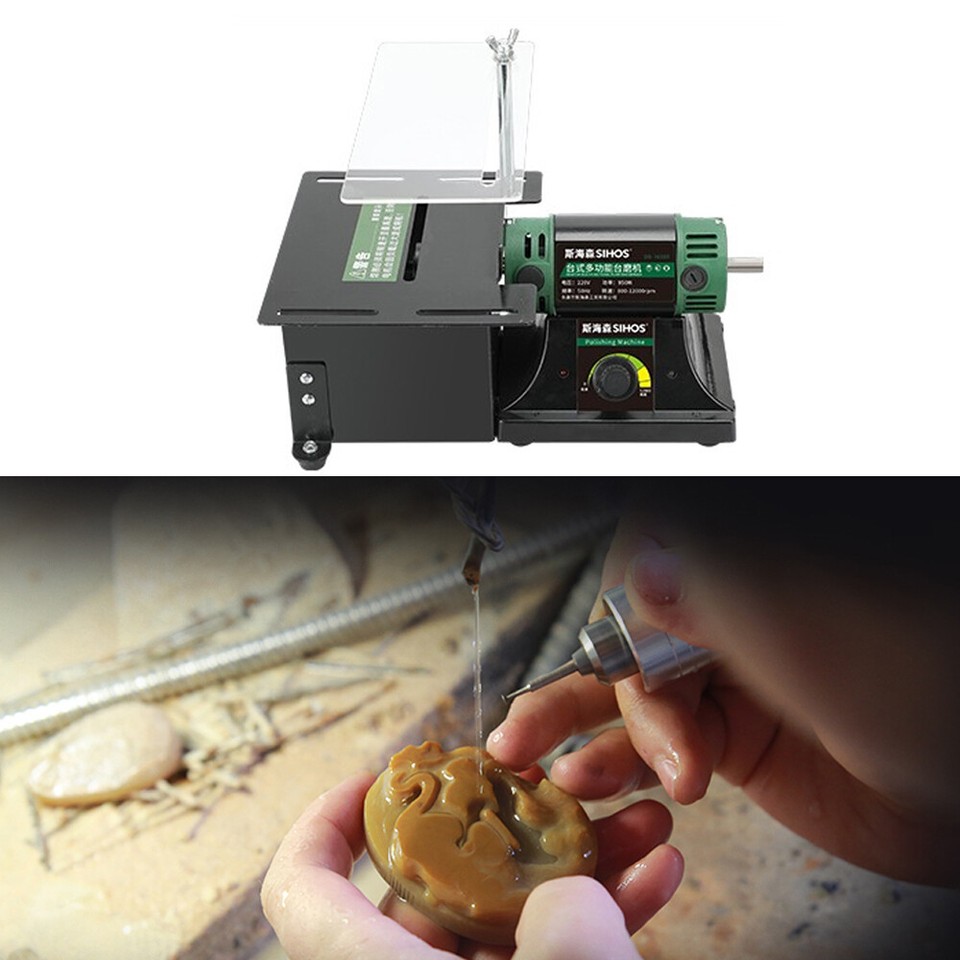 Gem Jewelry Rock Polishing Buffer Bench Lathe Table Saw Cutting Machine ...