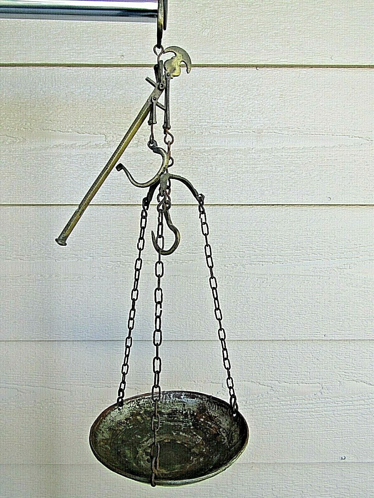 Antique Brass Hanging Balance Scale, "very early 1900's" | eBay