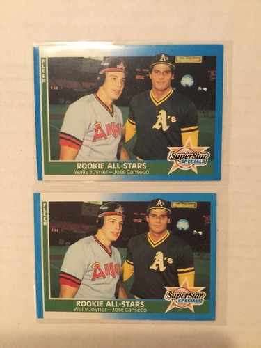 2-1987 Fleer Rookie All-Star Cards Of Jose Canseco & Wally Joyner #628 ...