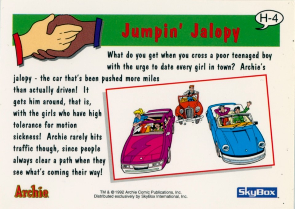 Archie Comics Skybox Hologram H-4 Jumpin' Jalopy | eBay