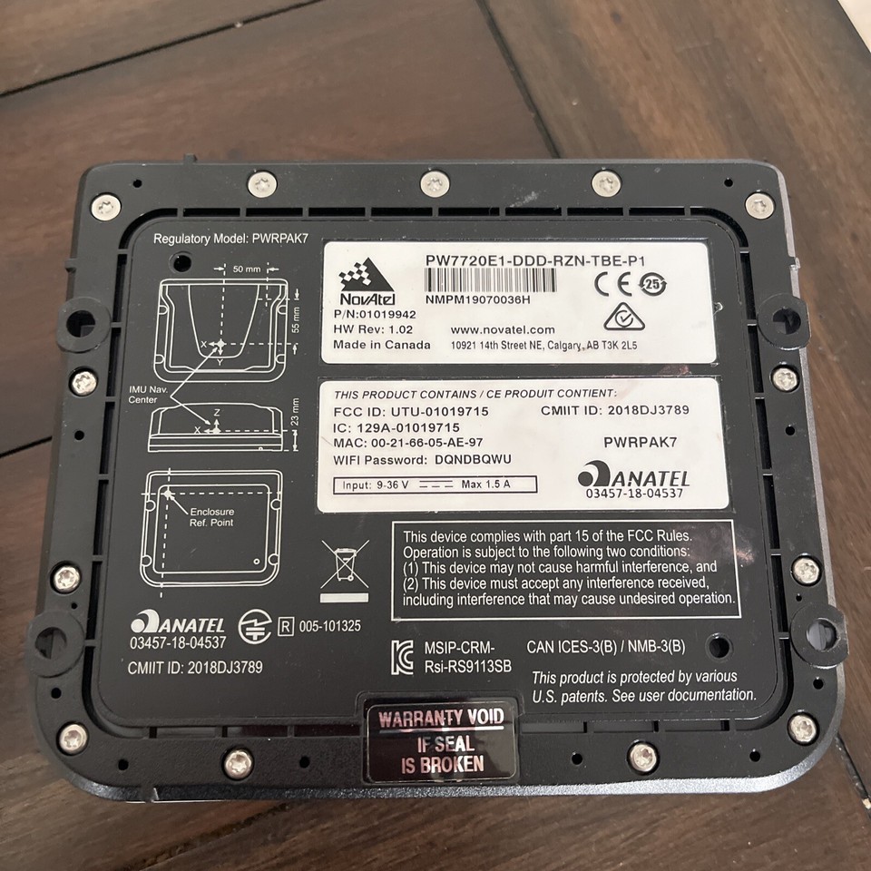 NovAtel PwrPak7D GPS GNSS receiver with IMU PW7720E1-DDD-RZN-TBE-P1 ...