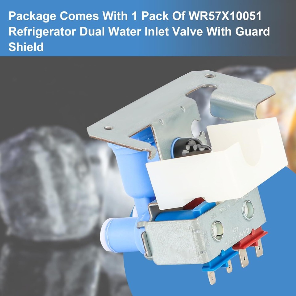 Refrigerator Dual Water Fill Inlet Valve Kit Ice Maker Genuine ...