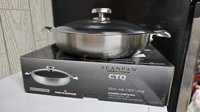 Scanpan Ceramic Titanium CTQ 12.5" covered Chef's Pan | eBay