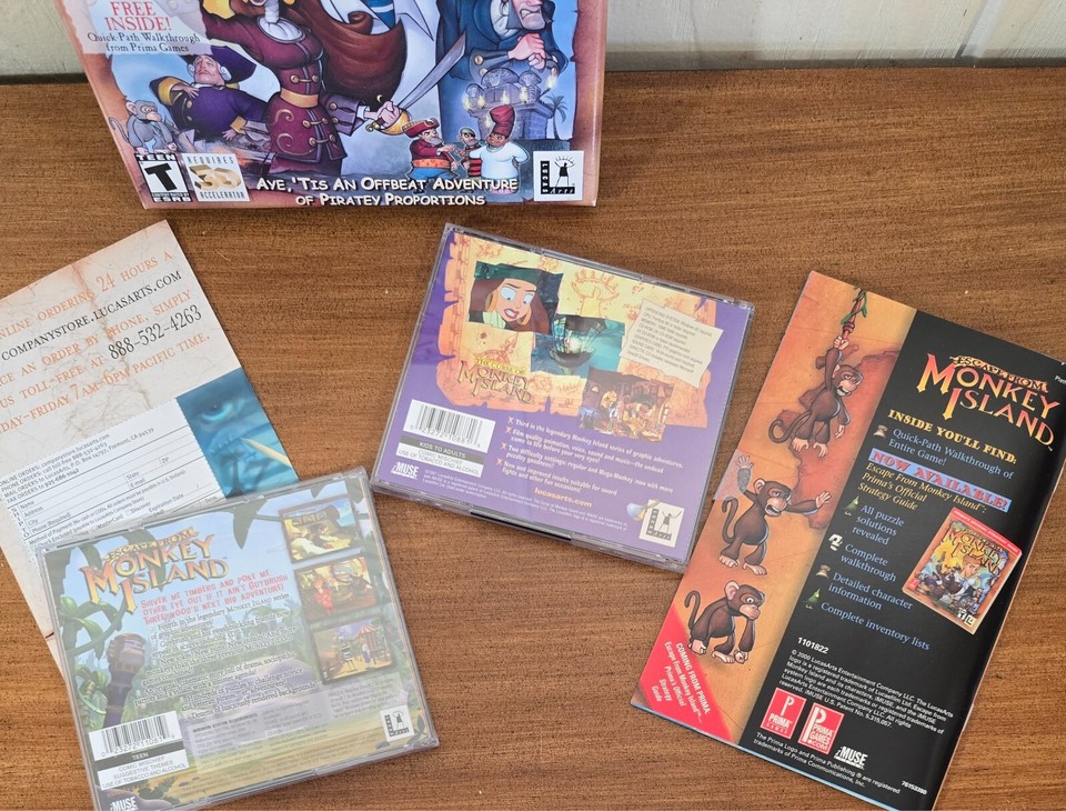 Escape from Monkey Island - PC CD Rom Game With Guide *Complete | eBay