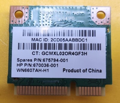 ⭐️⭐️⭐️⭐️⭐️ Laptop Wifi Module Wireless Card Adapter HP 2000-2C32NR | eBay