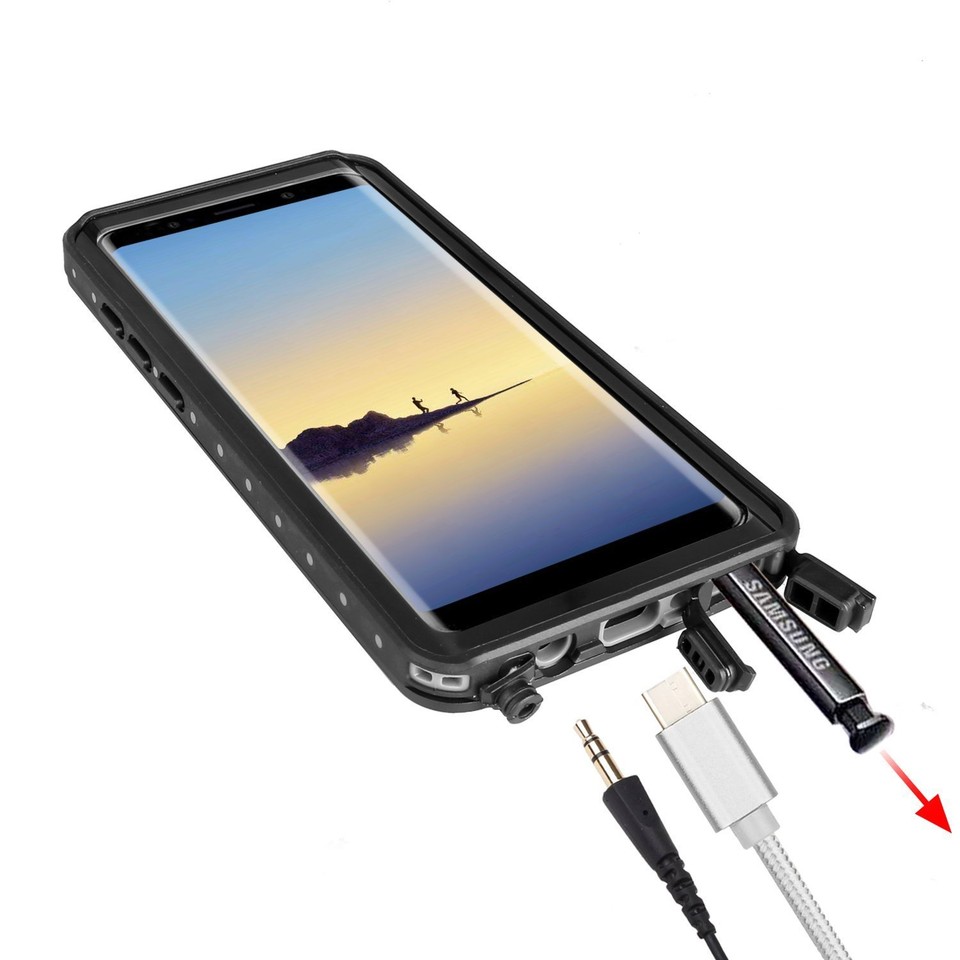 For Samsung Galaxy Note 8 Waterproof Case Shockproof Built-in Screen ...