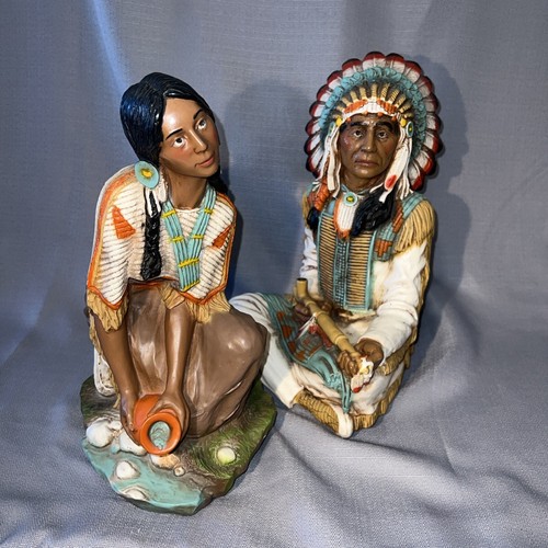 Native American Indian Chief Woman Statue VTG Universal Statuary 1980 ...