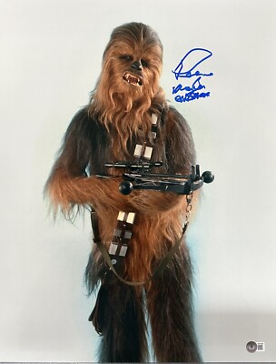 Star Wars Chewbacca Peter Mayhew Signed 16x20 Photograph BAS (Grad ...