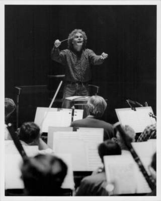Conductor Simon Rattle On Stage Circa 1985 Old Photo | eBay Australia