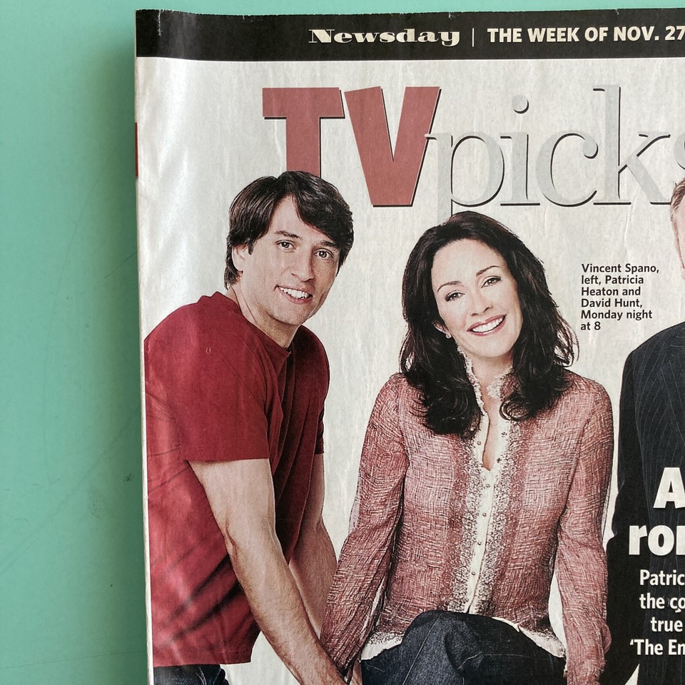 Vincent Spano & Patricia Heaton Local TV Guide Newday November 27 2005 ...