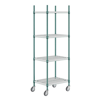 Regency 24" Wide Green Epoxy Drying Rack 4-Shelf Kit - 1 1/4" Slots ...