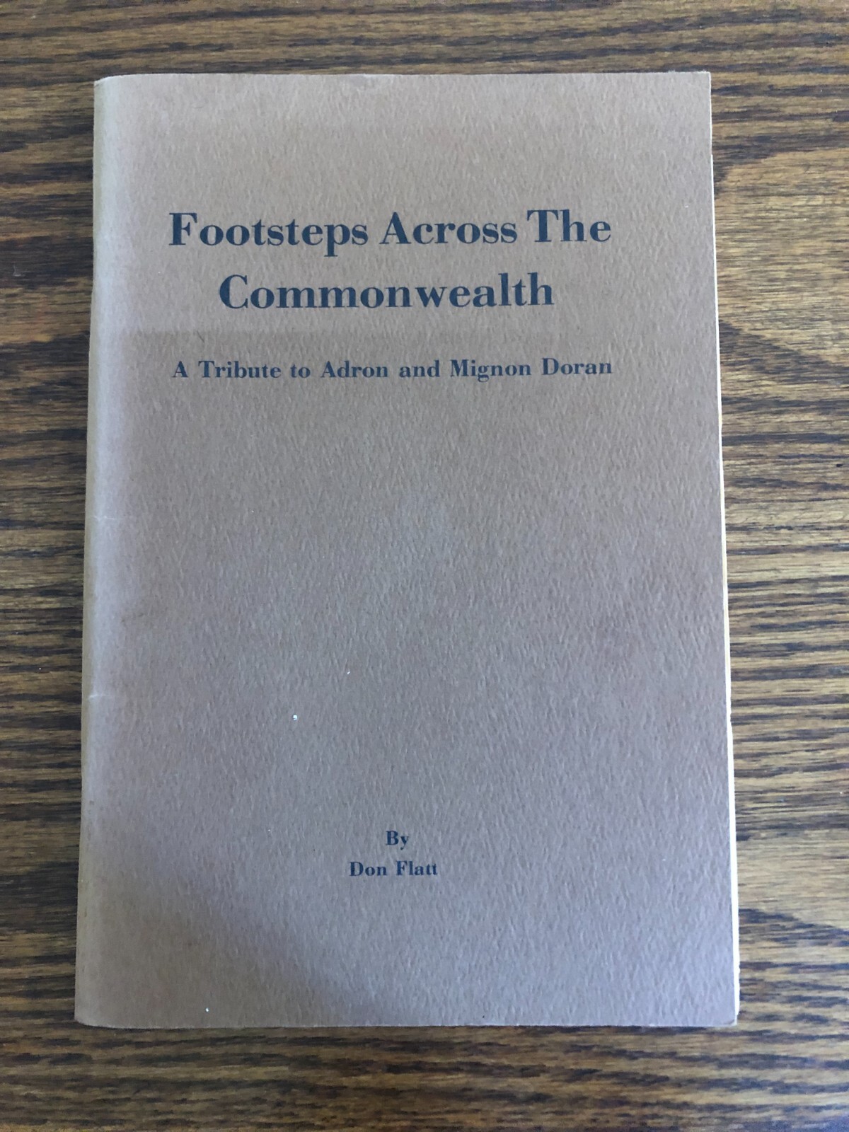 Footsteps Across Commonwealth Adron Mignon Doran 1976 Church of Christ ...