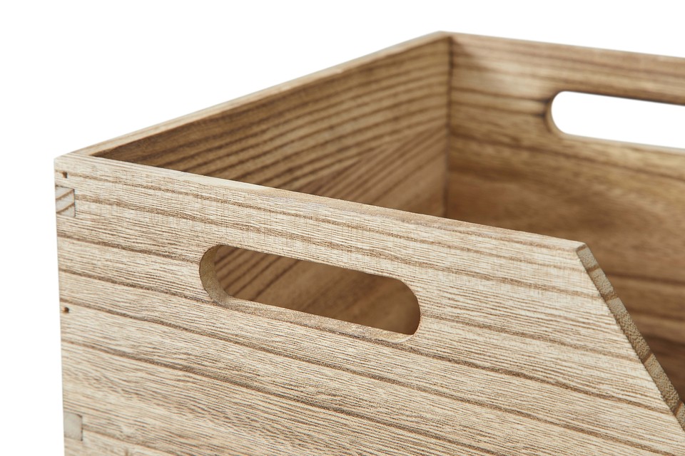 (2 pack) Adult Natural Wood Stacking Storage Bin Set 2-Piece | eBay