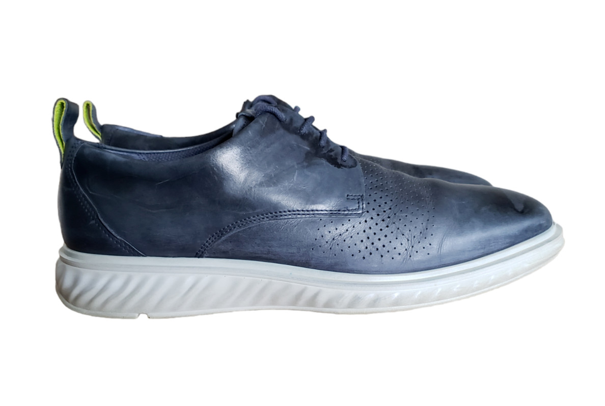 Ecco ST.1 Hybrid Blue Leather Oxford Dress Shoes Comf… - Gem