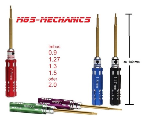 Ein Mini-Schraubendreher Imbus Inbus 0.9 1.27 1.3 1.5 oder 2 mmTiN ...