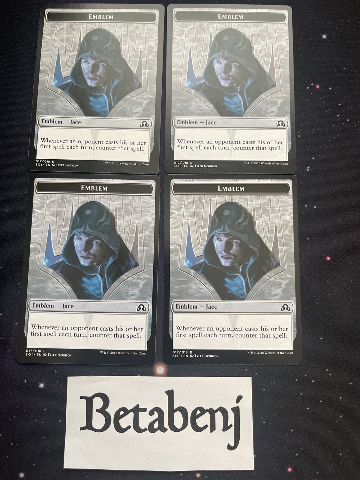4x MTG Jace (Emblem) Shadows Over Innistrad Edition (Playset) | eBay