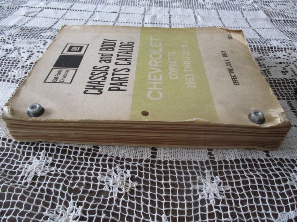 GM Chassis and Body Parts Catalog Chevrolet Corvette 1953-1978 | eBay