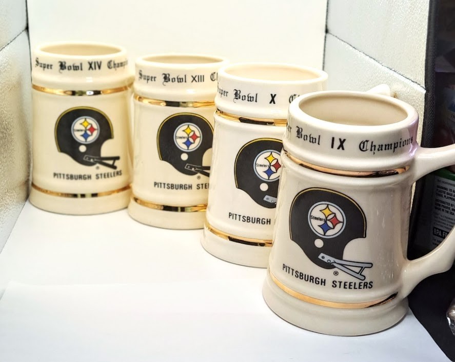 Steelers Super Bowl XIII Champions Ceramic Beer Mug with Season Record ...