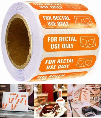 for Rectal Use Only, Stickers - 1.5" x .375" Rectal Use Sticker ...