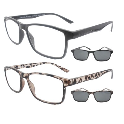 Eyelevel Magnetic Clip On Reading/Sunglasses Reader/Sunlens Black ...