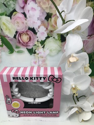 HELLO KITTY Neon Light Lamp w/ Face & Bow 6.4 -Inch PINK LED! NIB | eBay