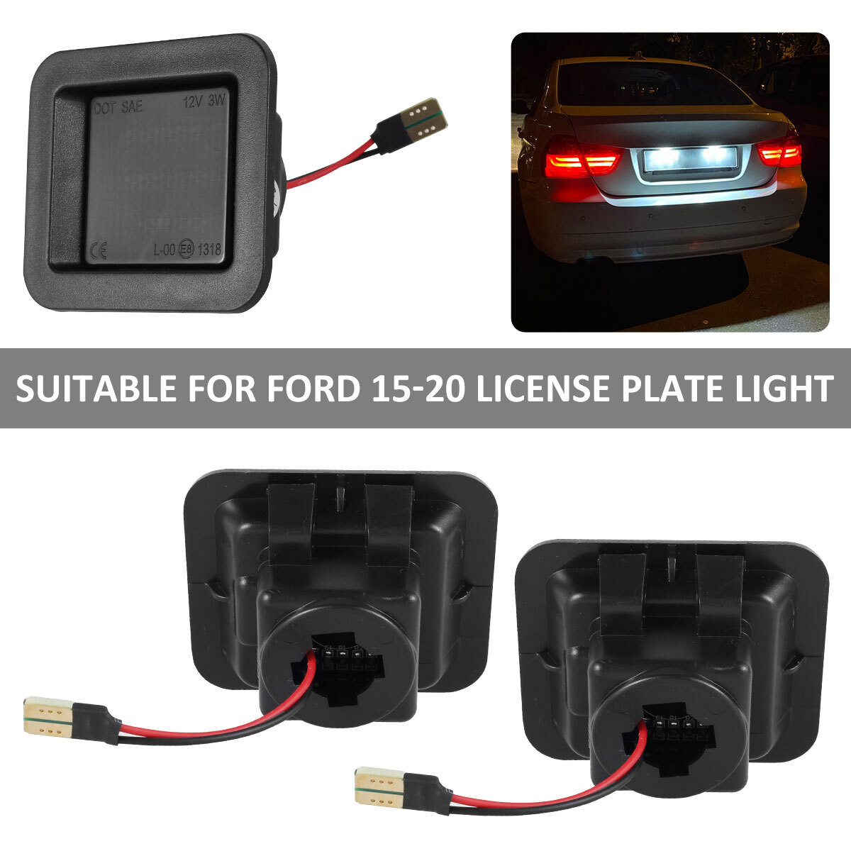 2Pcs License Plate Light Compatible with F150 2015-2022 LED Number ...