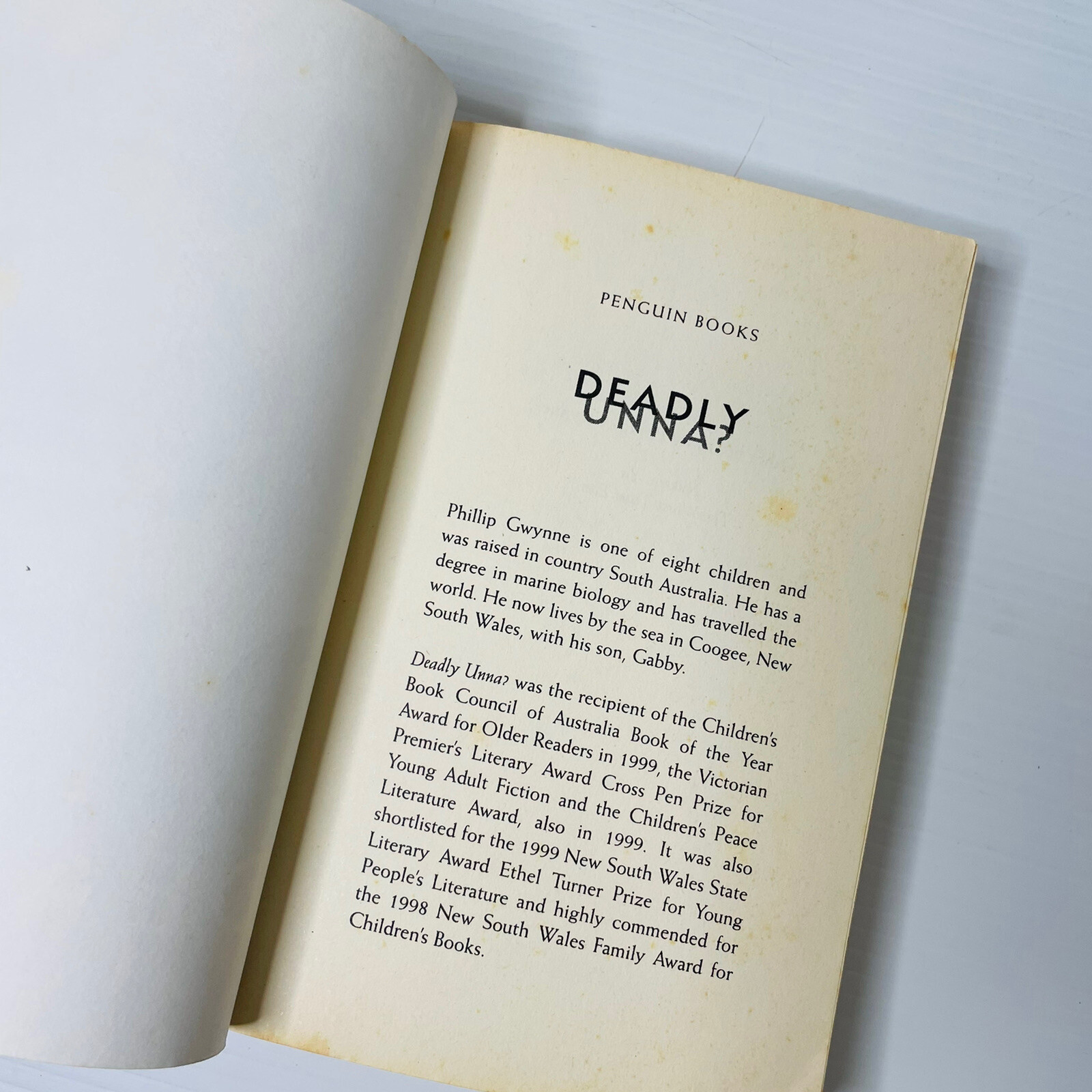 Deadly, Unna? by Phillip Gwynne (Paperback, 1998) 9780141300498 | eBay
