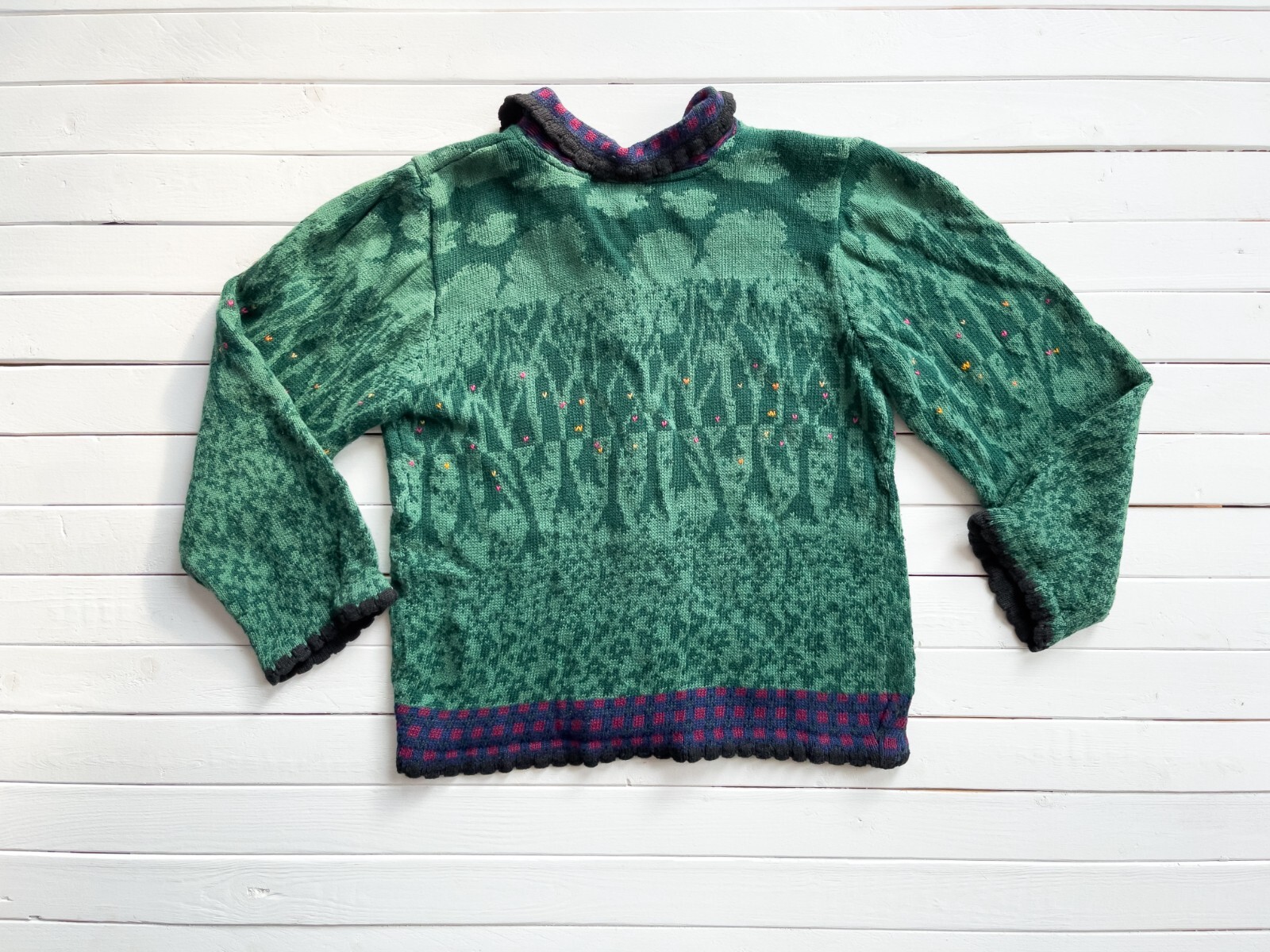vtg Cullinane green firefly bug insect embroidered cardigan sweater | eBay