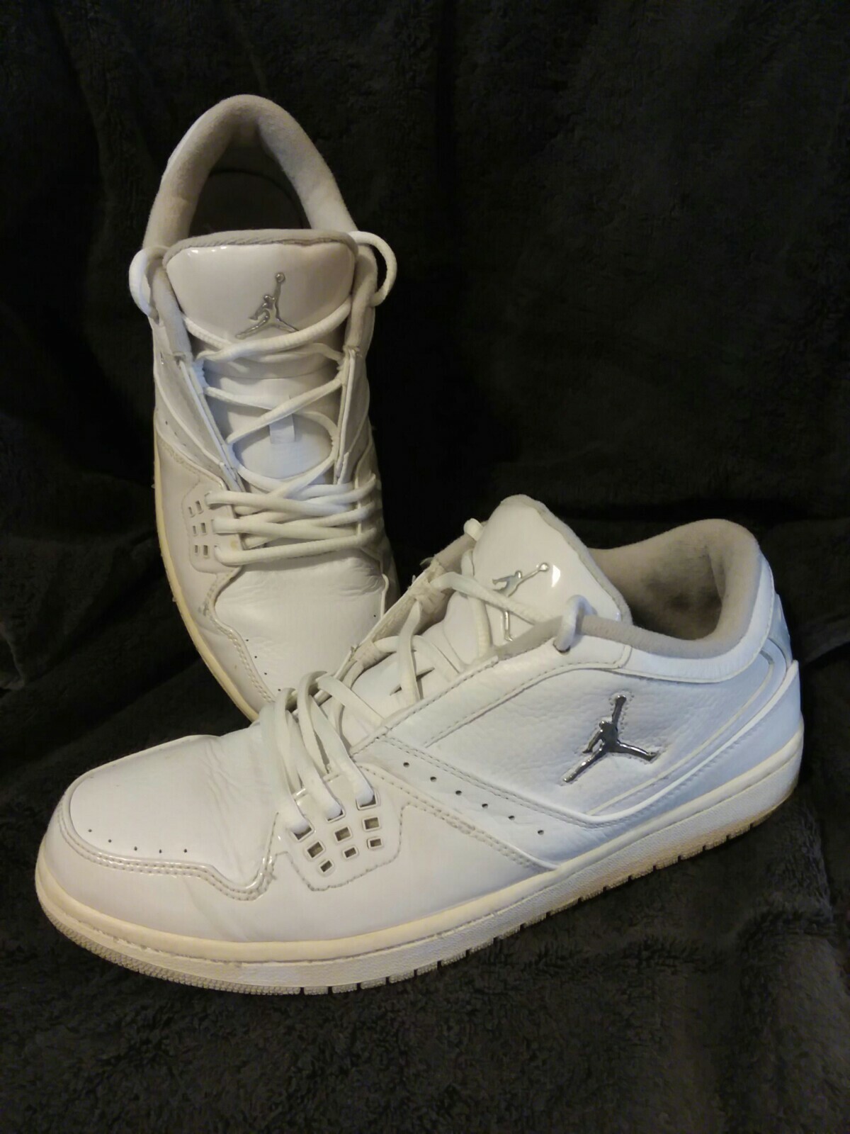 Nike Triple White Air Jordan 1 Low Cut 350610-105 Siz… - Gem